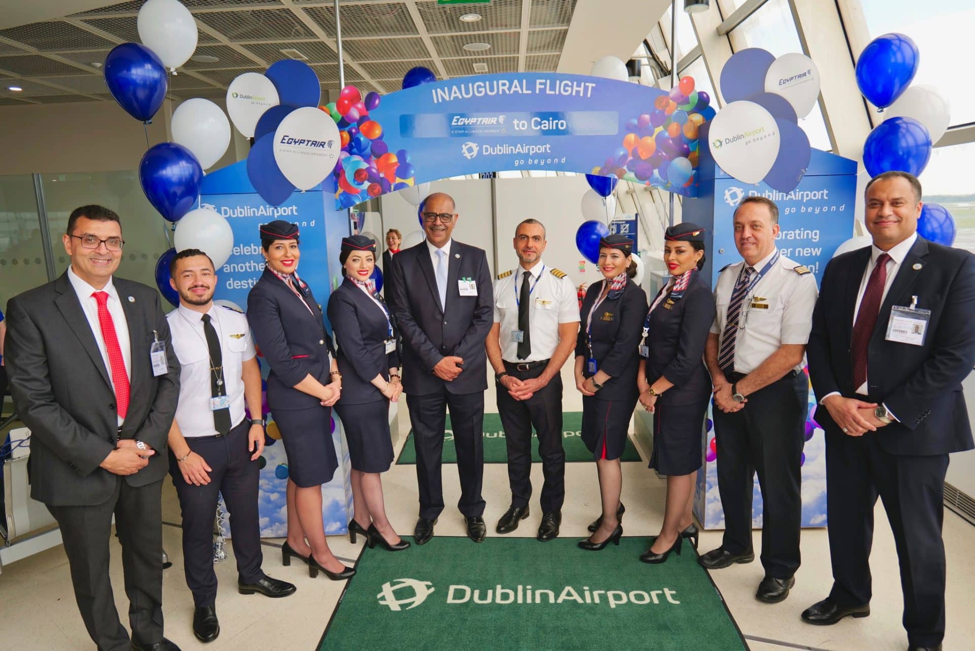 Dignitaries at Dublin Airport celebrate EgyptAir’s direct service to ...