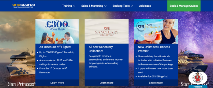 Princess Cruises Launches Revamped OneSource Agent Training Platform | ittn.ie