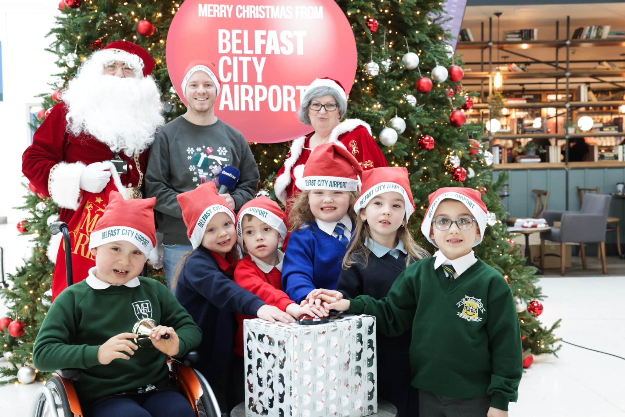 Belfast City Airport Starts Festive Season with Christmas Tree Lights ...